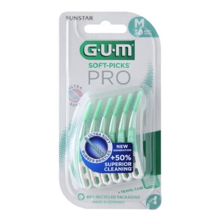 Perie curățare interdentara, SUNSTAR GUM, M, 30 bucăți, cu carcasă de ...