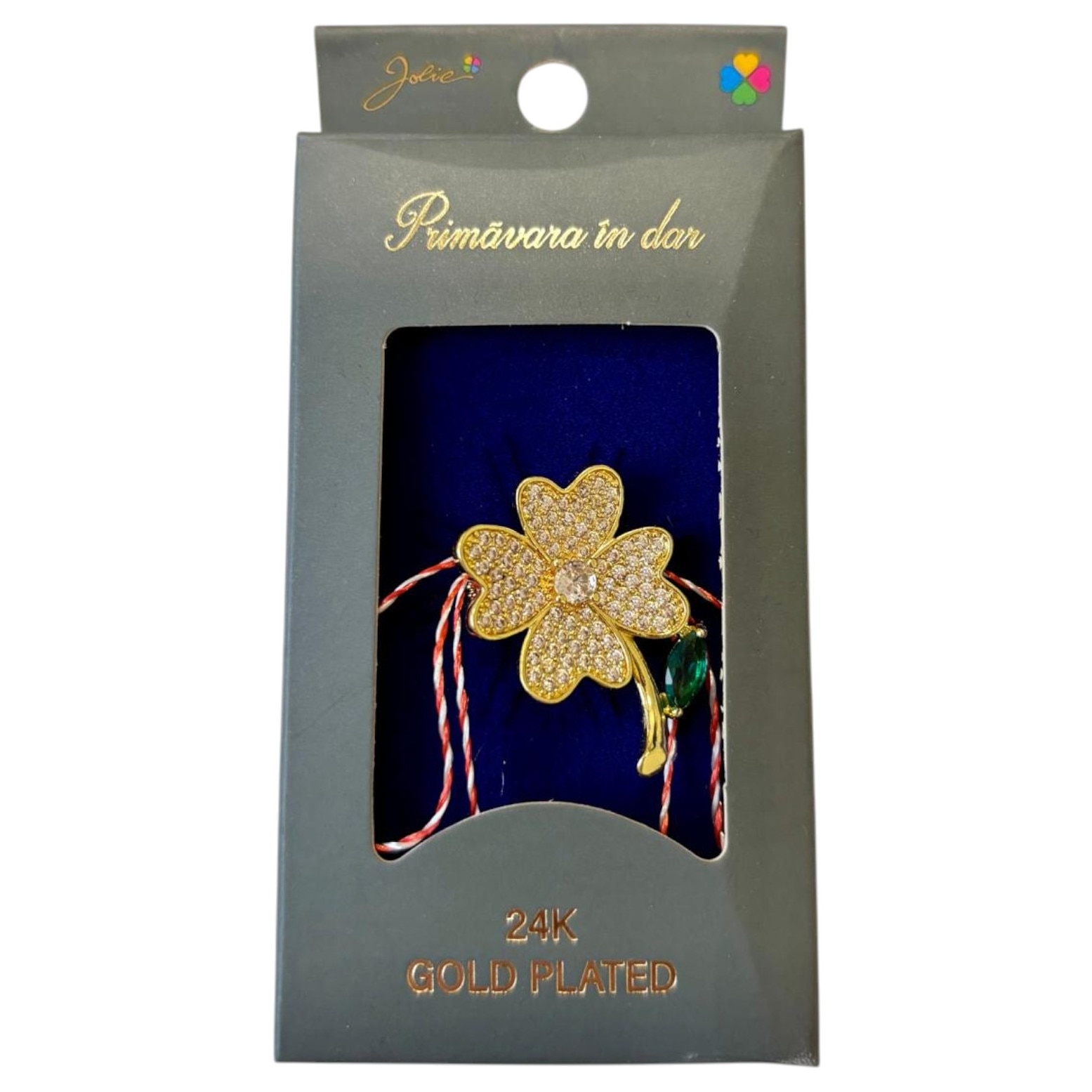 Martisor Brosa Placata cu Aur 24K, Model 1 - eMAG.ro