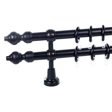 műanyag karnis 28 mm FILIGRANO, dupla, fekete, 220 cm - eMAG.hu