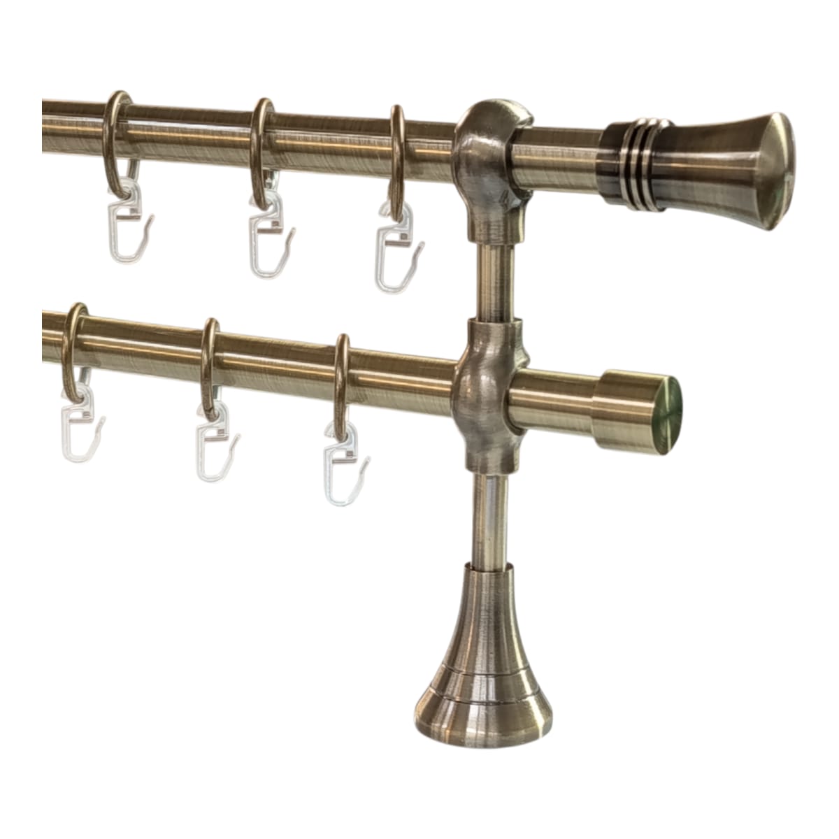 Galerie metalica dubla Model Ahile/Dop pentru perdele si draperii 200 ...