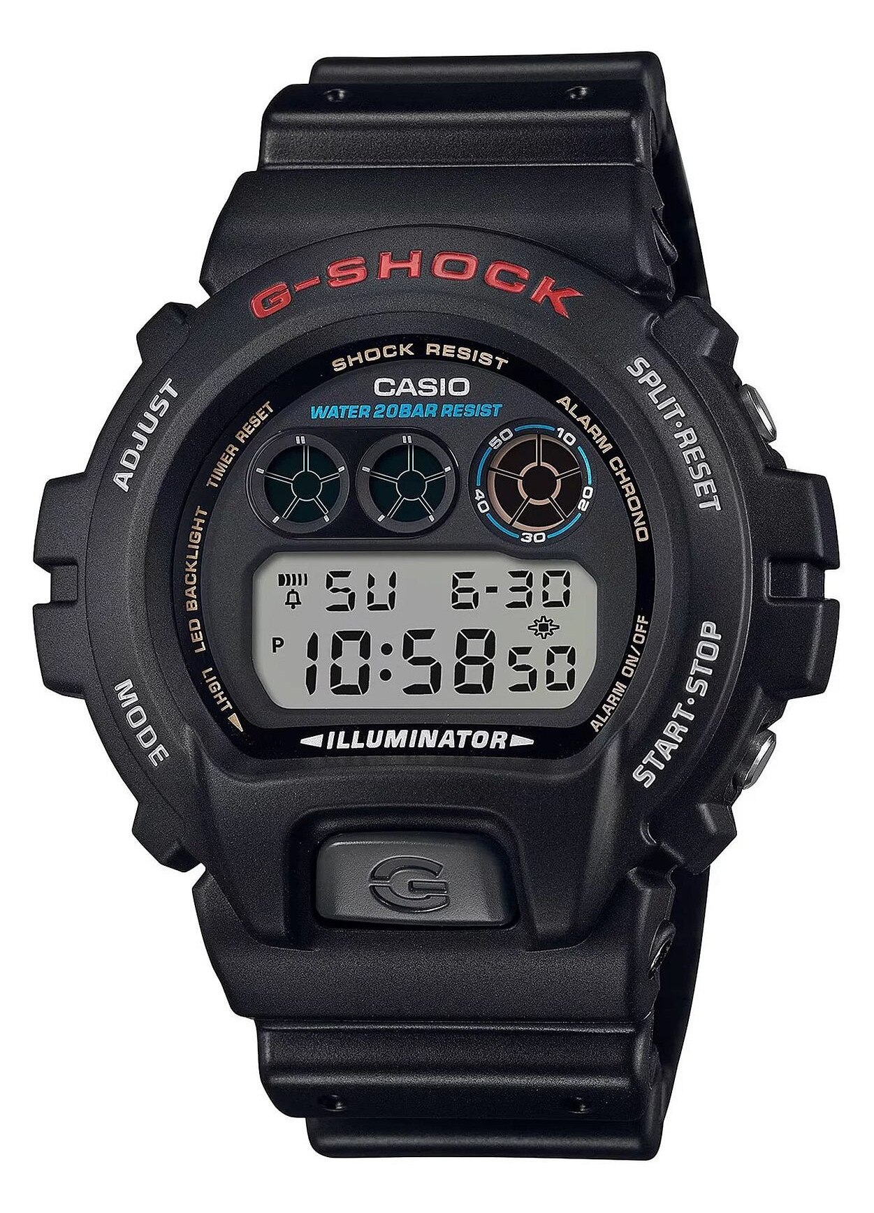 Ceas barbatesc Casio G-SHOCK DW-6900U-1ER, 50x53x16mm, negru, rezistent ...