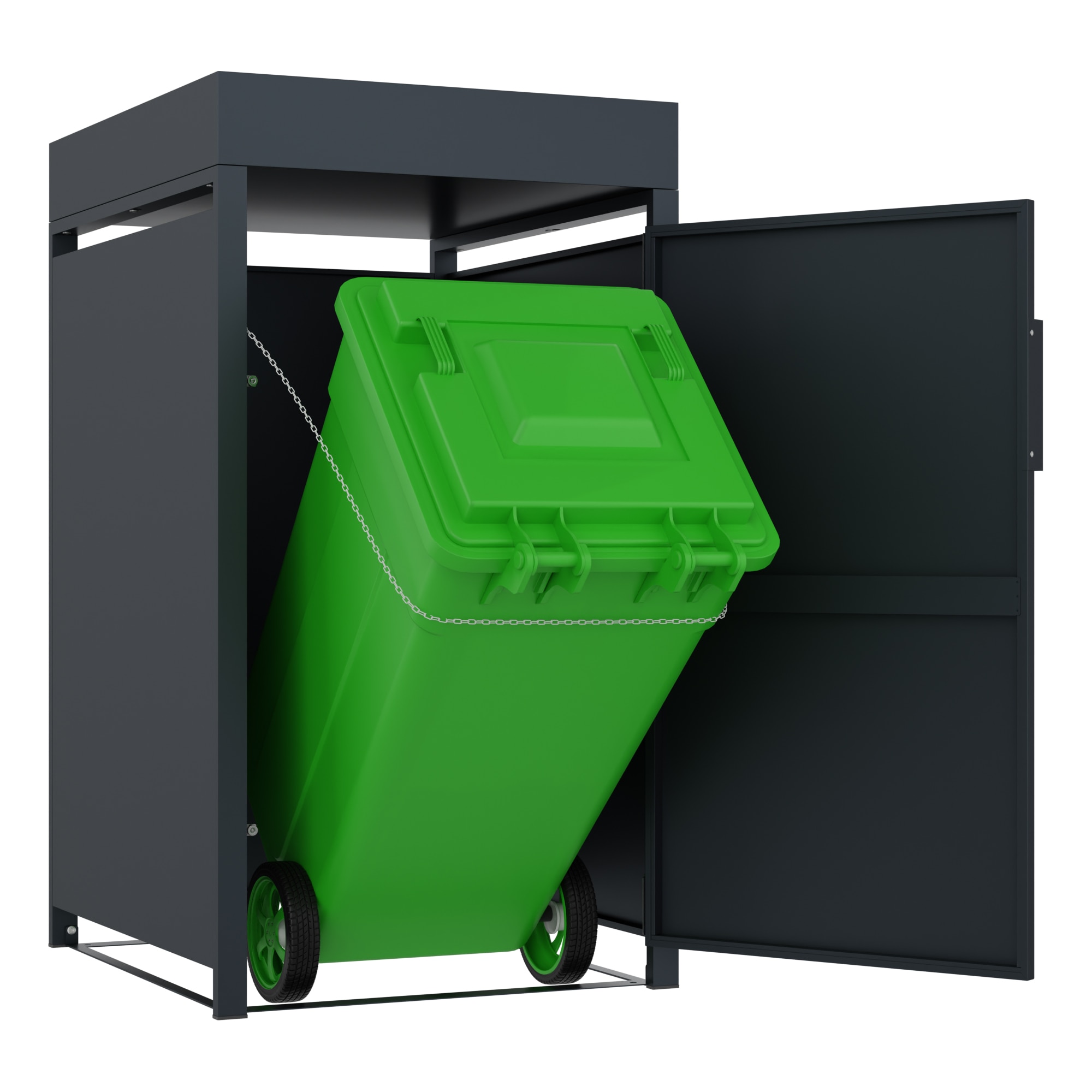 Magazie depozitare pubele gunoi model Polita Superioara 1240x690x800mm ...
