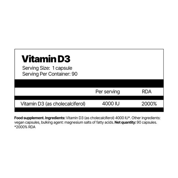 Vitamina D3 4000 UI, 4Endurance, 90 comprimate - eMAG.ro
