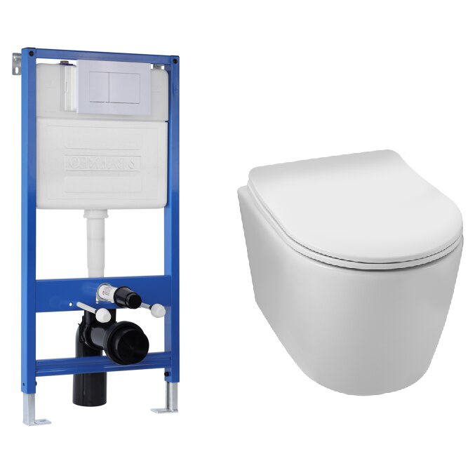Set WC incastrat, Belneo, Fix-Frame Standard, Vas LUXA Tornado Rimless ...