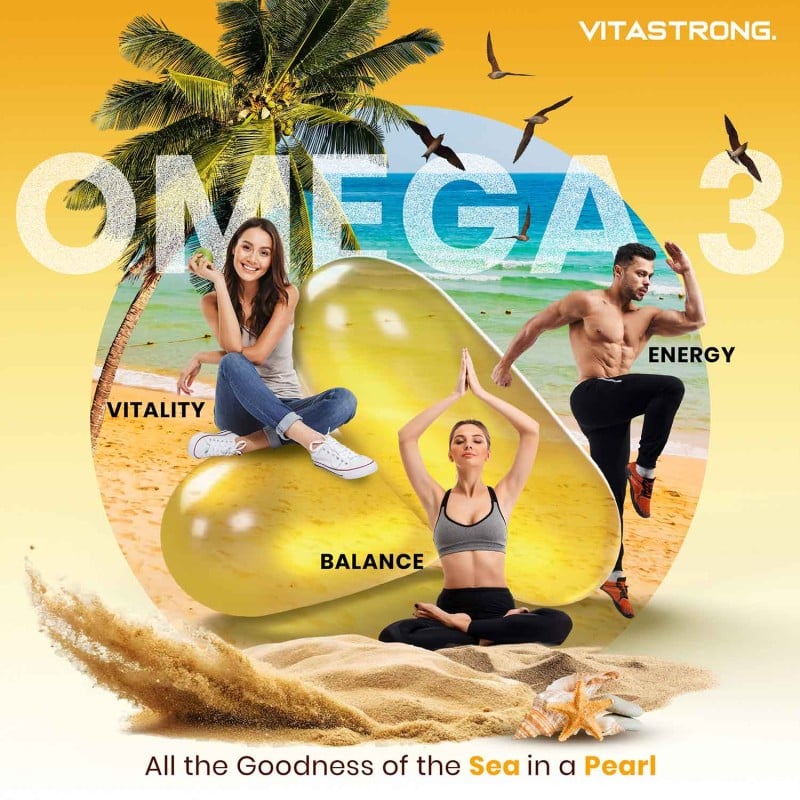 Capsule moi Omega 3 Vitastrong, 90 capsule, 2000 mg ulei de pește, 700 ...