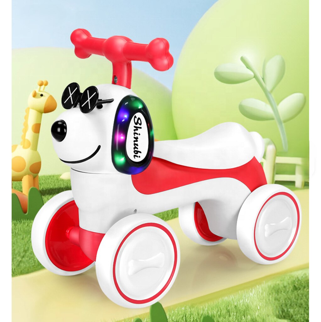 Bicicleta de echilibru, GHEMOTOC®, fara pedale, cu 4 roti, cadru ...