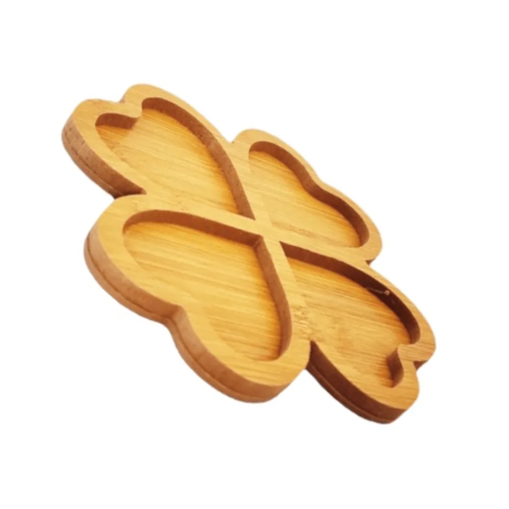 Platou Rustic din Bambus ABYZ pentru Aperitive, 4 Compartimente Tip ...