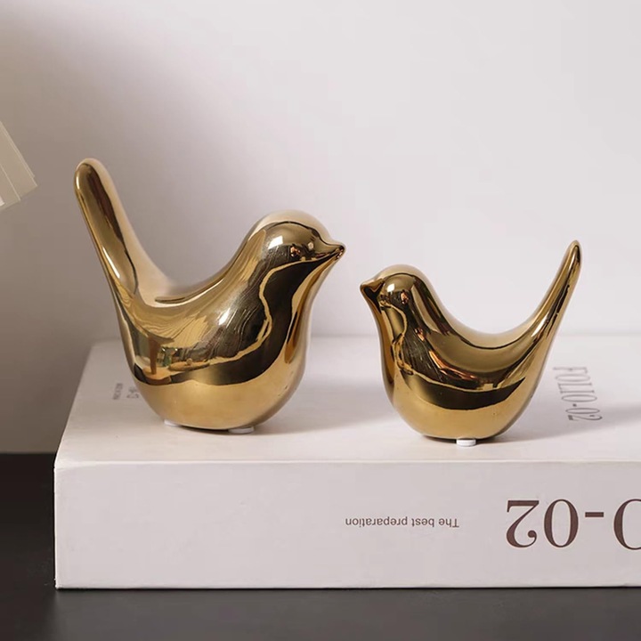 Set 2 statuete decorative Excitat@, Sculptura pasari, Decoratiuni ...