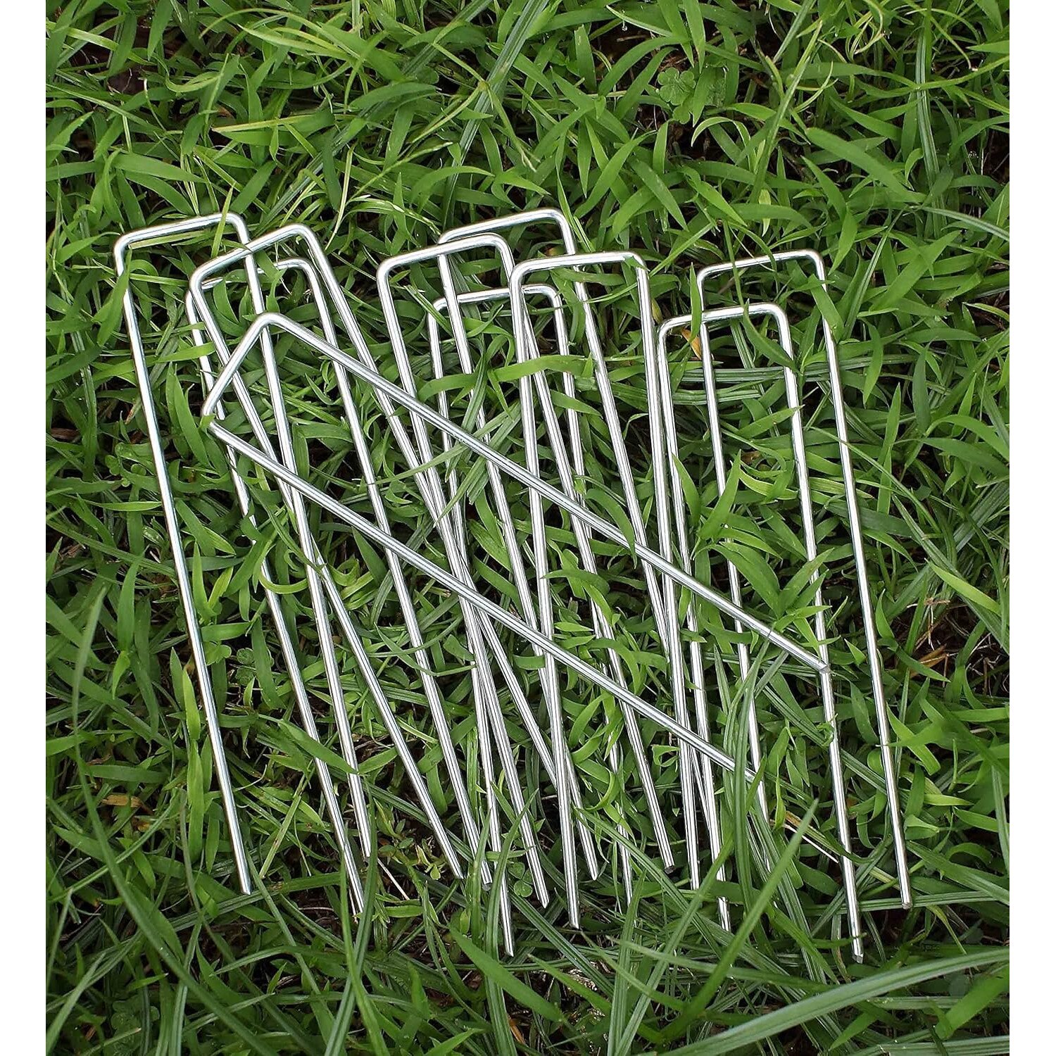 Set 10 piese Tevi de Gradina U Galvanizate, 15x2.5cm, Otel rezistent la ...