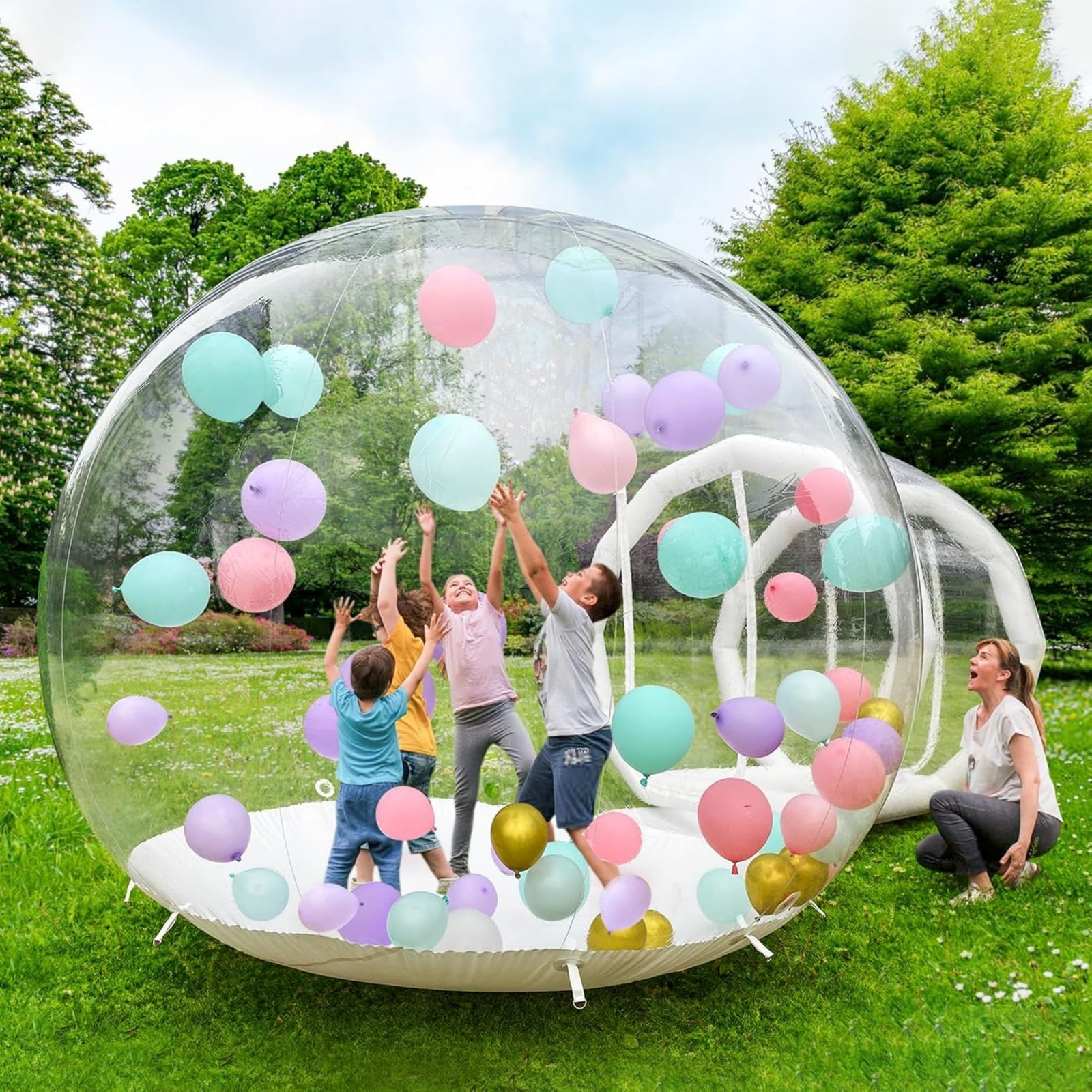 Cort Bubble House Seabeloom, 3m diametru x 2.4m inaltime, set complet ...