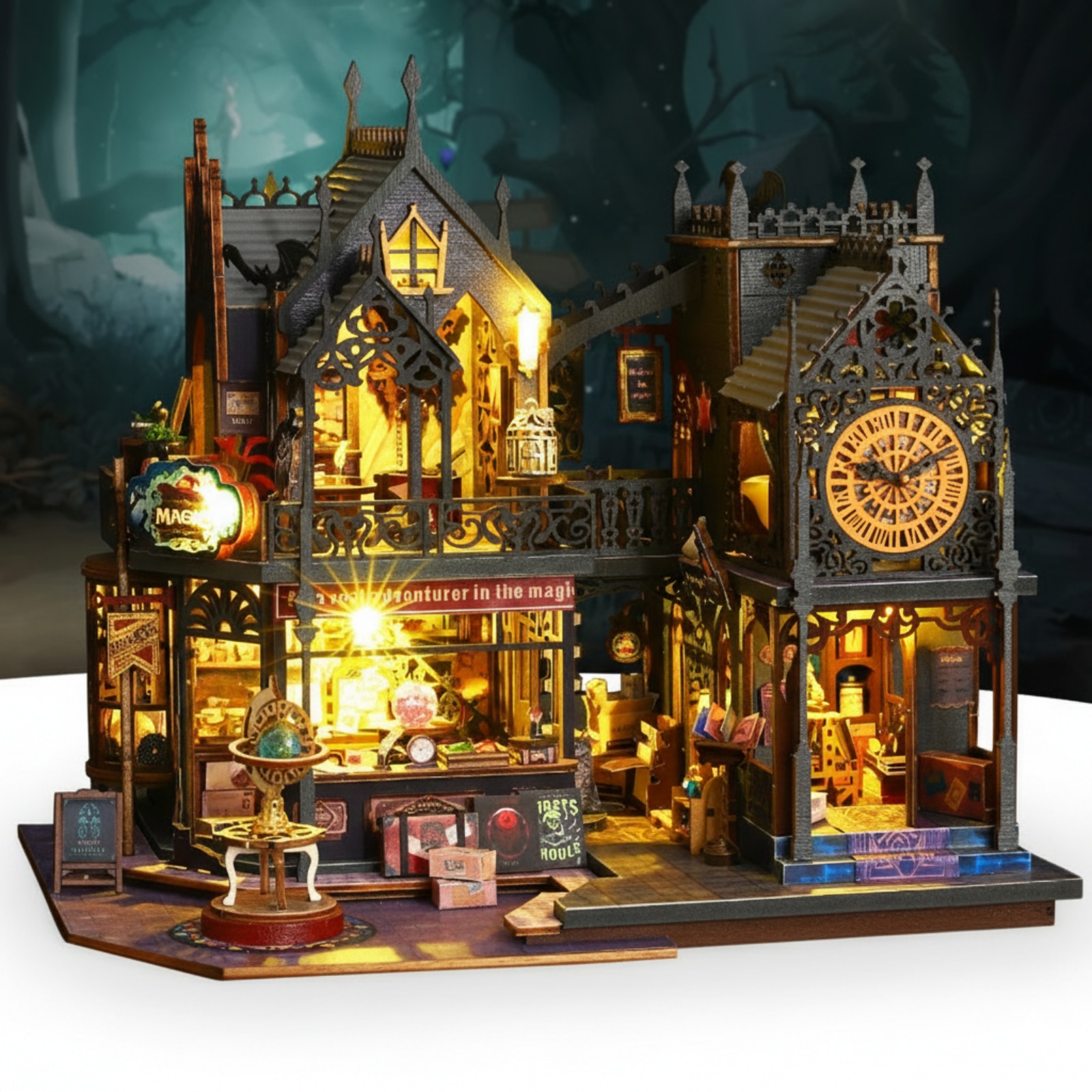 Casa de papusi Seabeloom, kit DIY, orasul magic holo, set cu unelte si ...