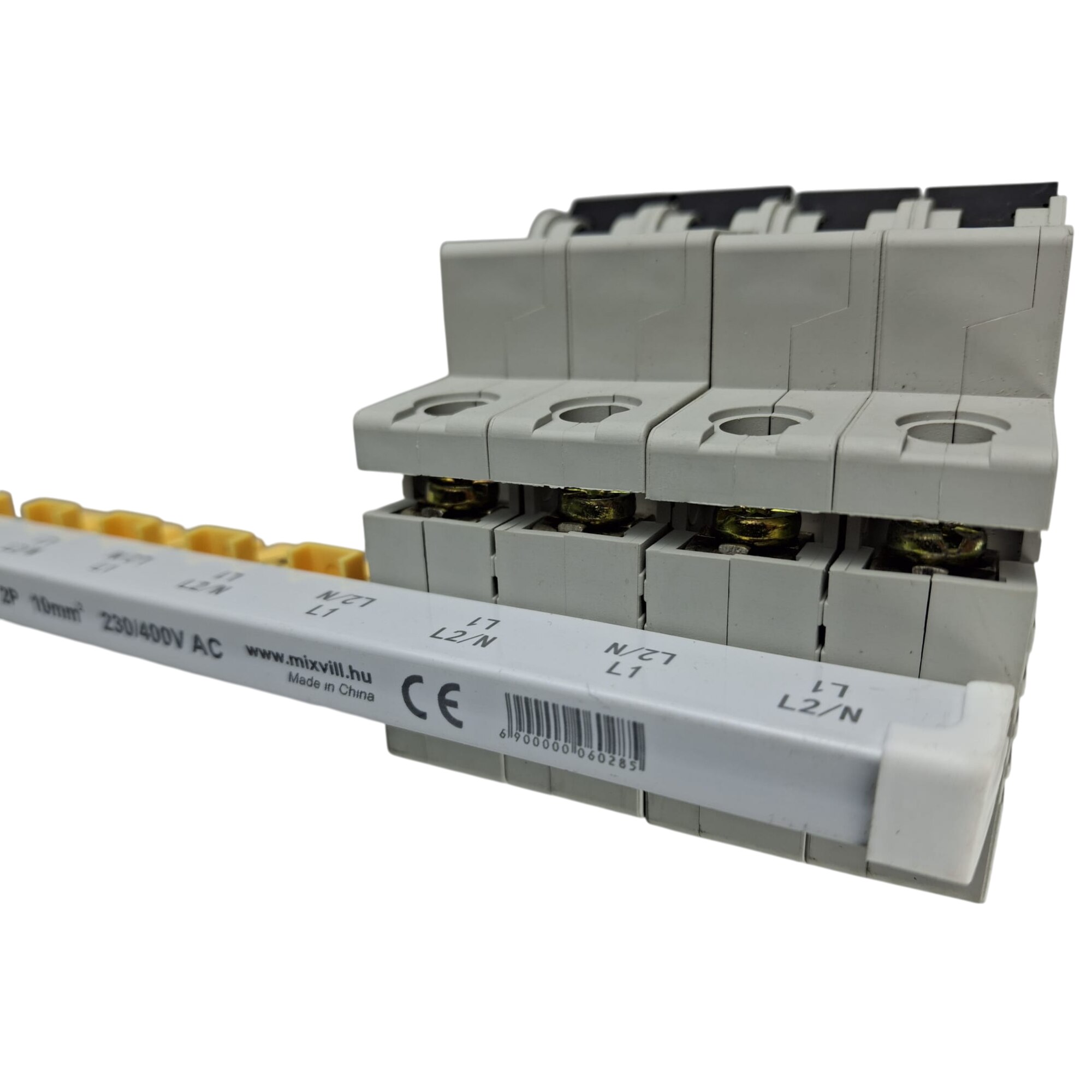 Bara Pieptene busbar OMU SYSTEM 2 poli 63A izolata 210mm 10mm² tip pini ...