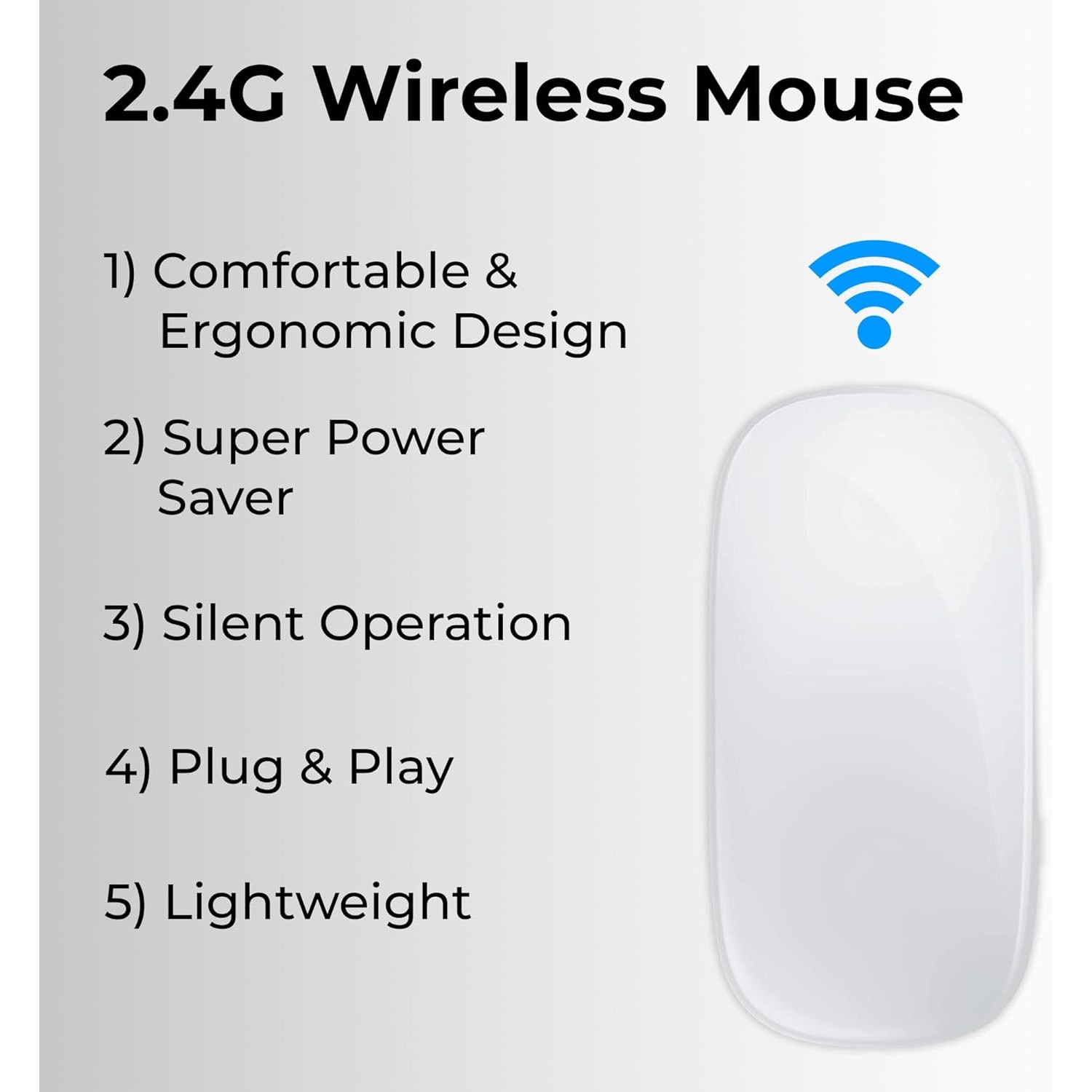 Mouse Bluetooth Wireless cu Suprafata Touch, Reincarcabil USB-C, Design ...