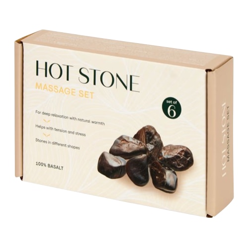 Pietre de Masaj Hot Stone, Set 6 Bucati, 100% Bazalt, Pentru Relaxare ...