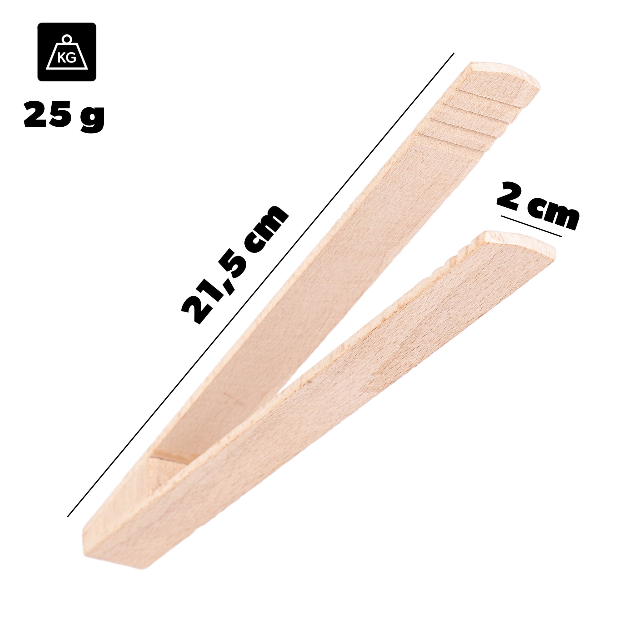 Szczypce de bucatarie din lemn KADAX, 21,5 cm, ecologice, pentru ...