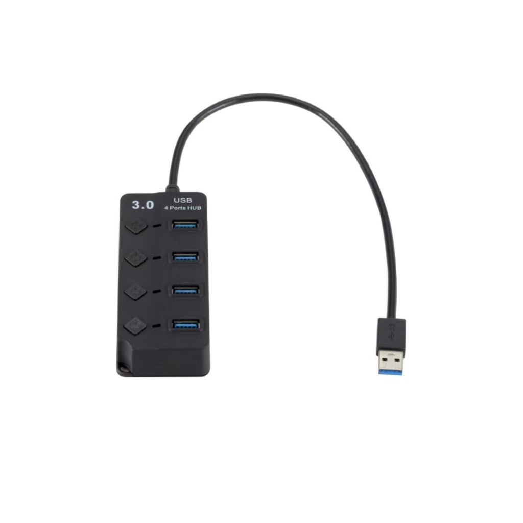 Hub USB cu 4 porturi, USB 3.0, compatibilitate extinsa, cablu USB-A de ...