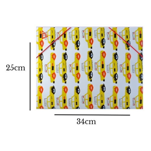 Mapa A4 cu Elastic YES – Design „Glam Taxi”, Carton Rezistent pentru ...