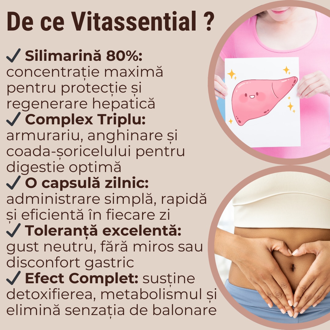 Silimarina Complex Forte, Vitassential, Extract premium de Armurariu ...