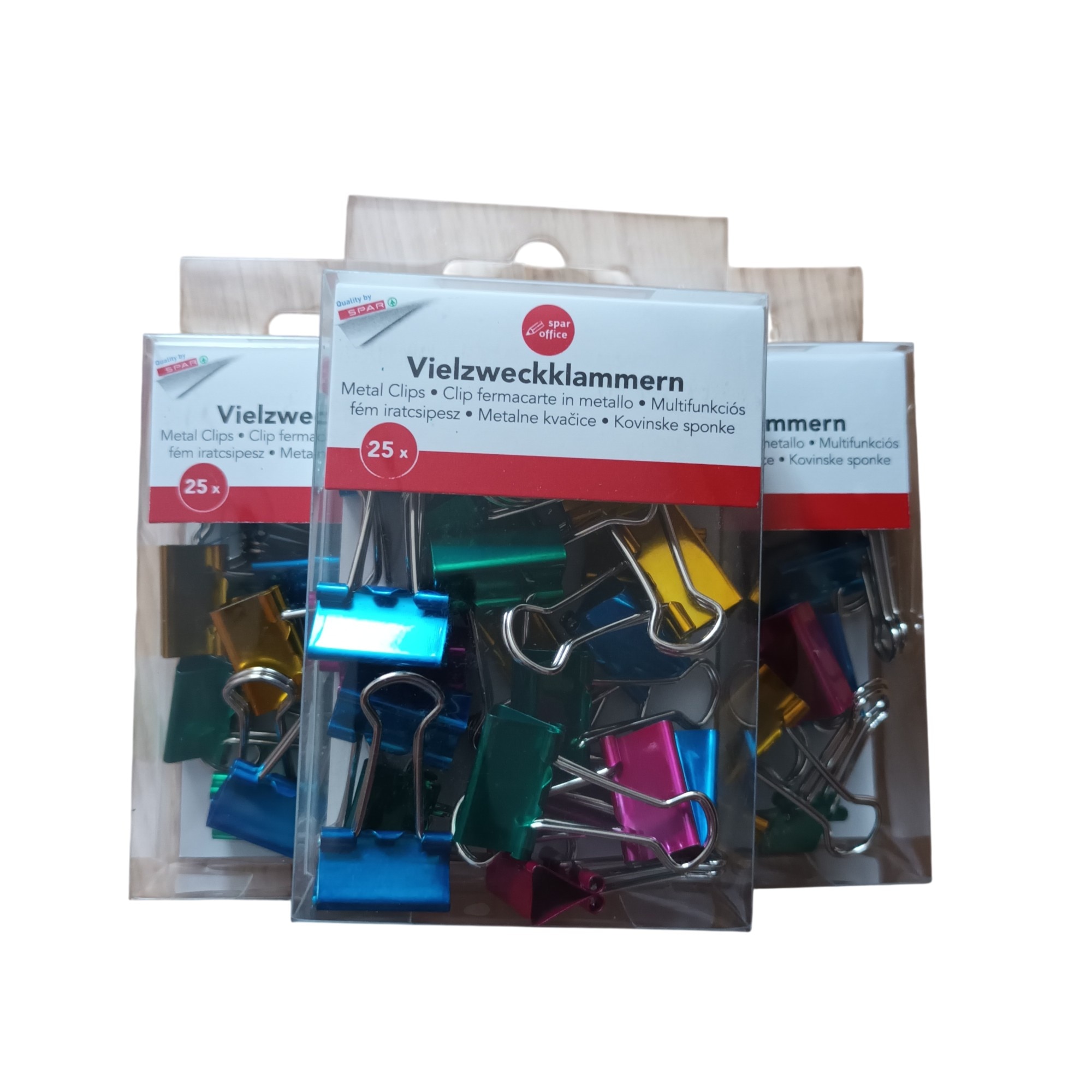Set 75 clipsuri metalice Spar, 19 mm, Multicolor - eMAG.ro