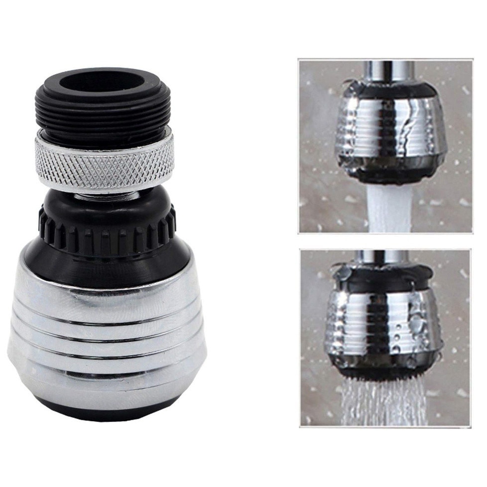 Perlator / Aerator pentru Chiuveta cu Cap Dus, 2 Tipuri de Jet, Rotativ ...