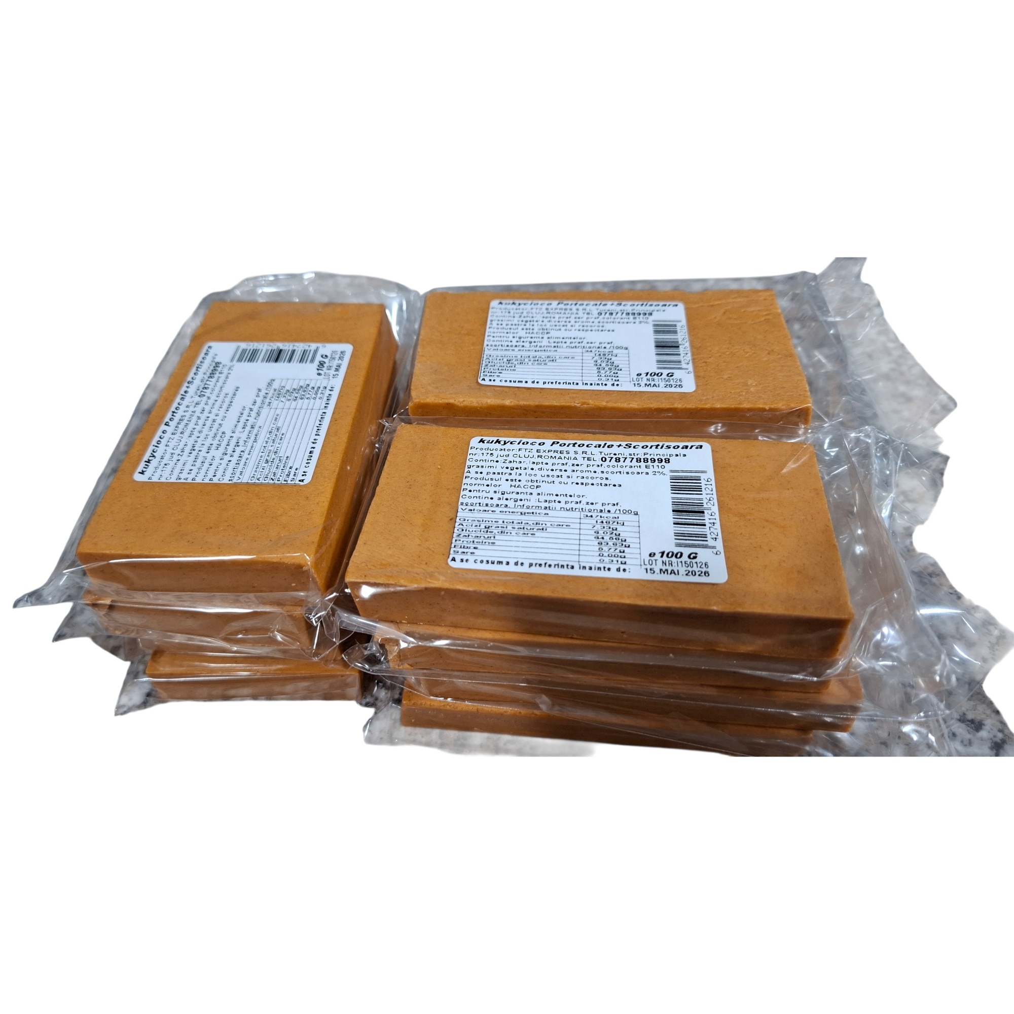 Baton casa kukycioco Portocale+Scortisoara 100g x12buc 1200g - eMAG.ro