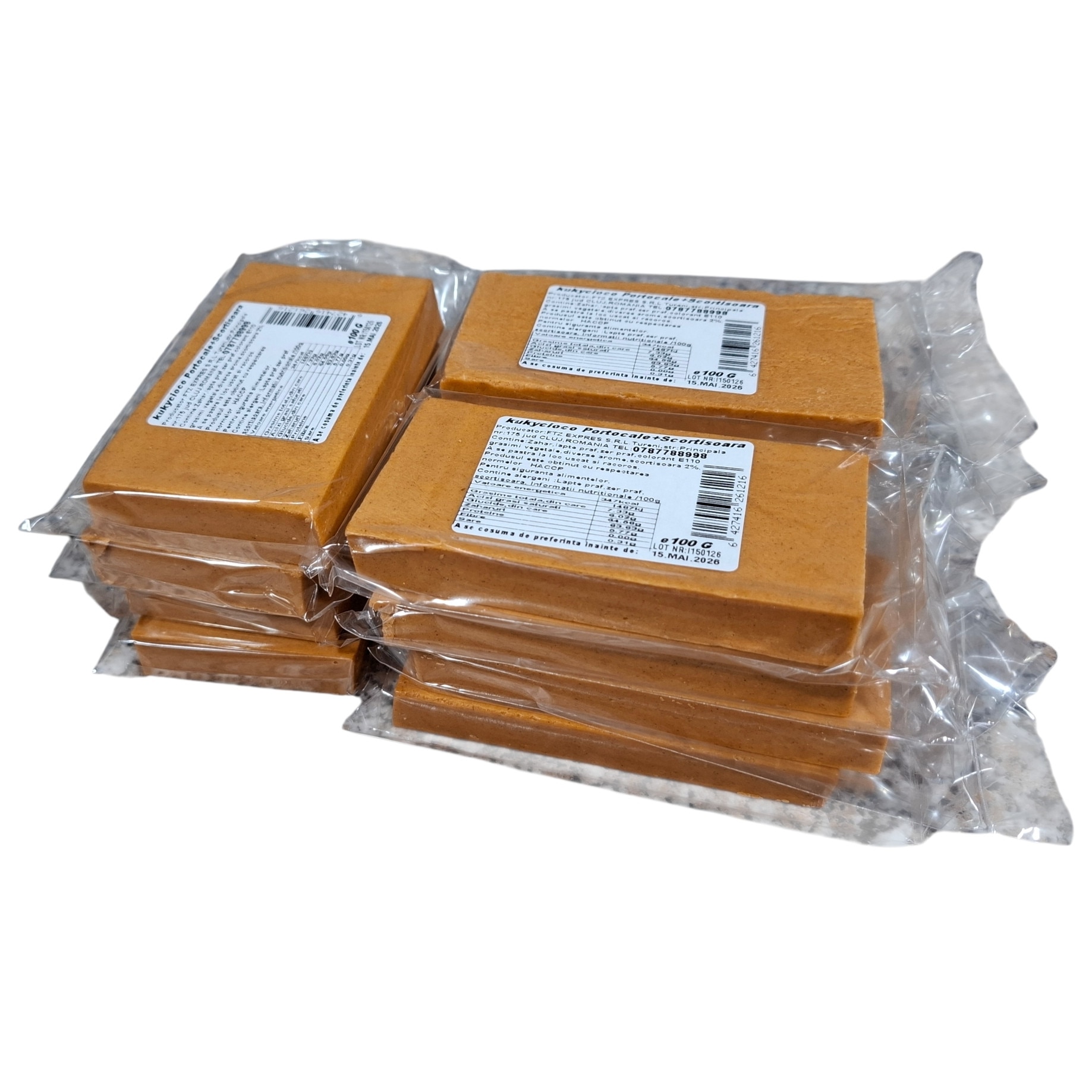 Baton casa kukycioco Portocale+Scortisoara 100g x12buc 1200g - eMAG.ro