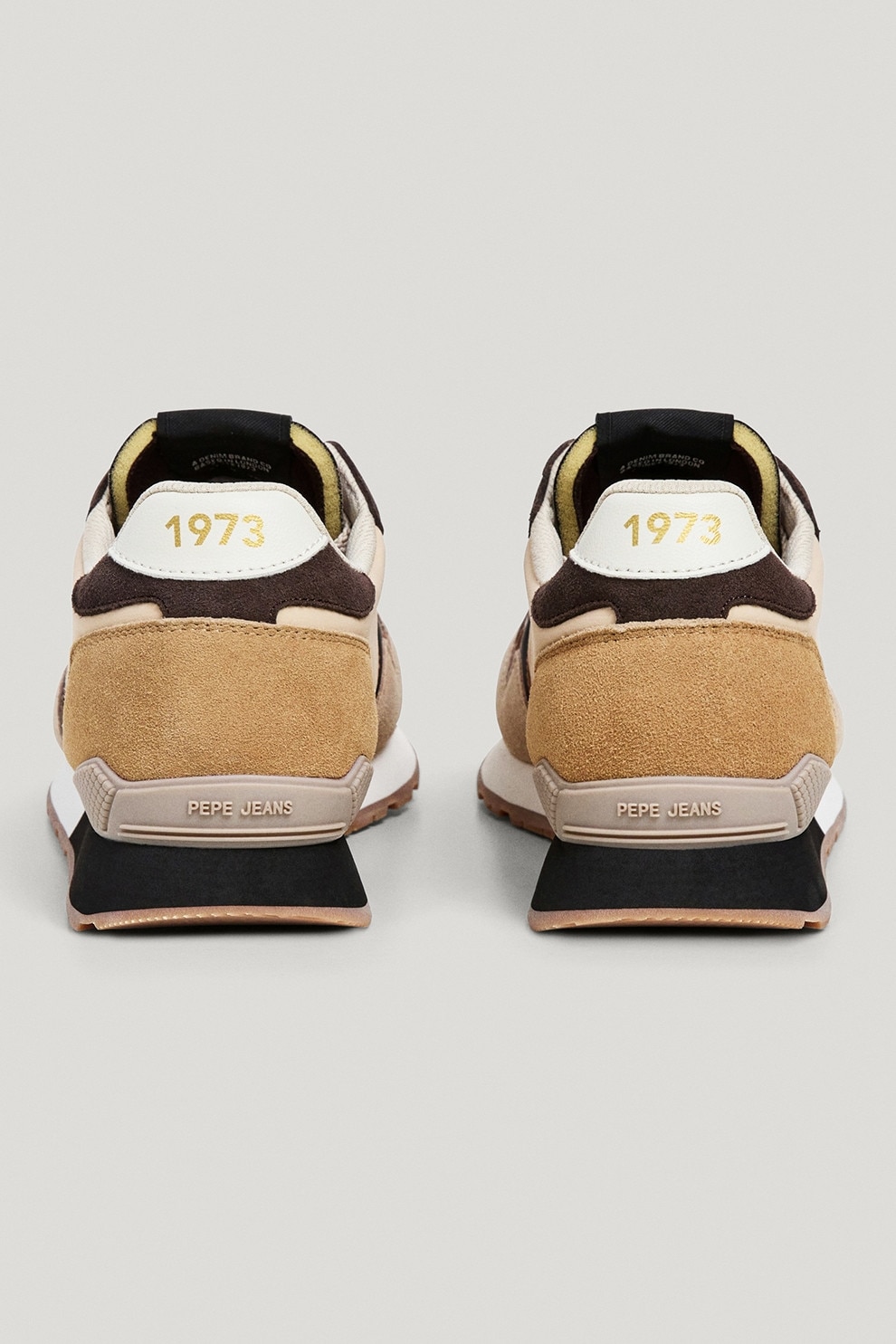 Pepe Jeans London, Pantofi sport de piele intoarsa cu garnituri din ...