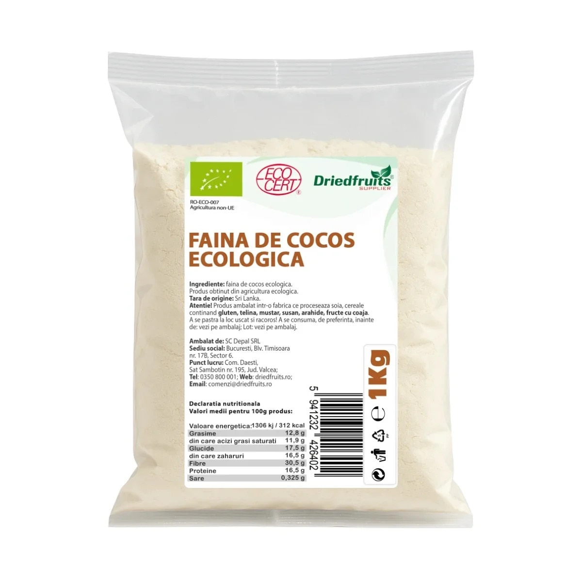 Faina cocos BIO - 1kg - eMAG.ro
