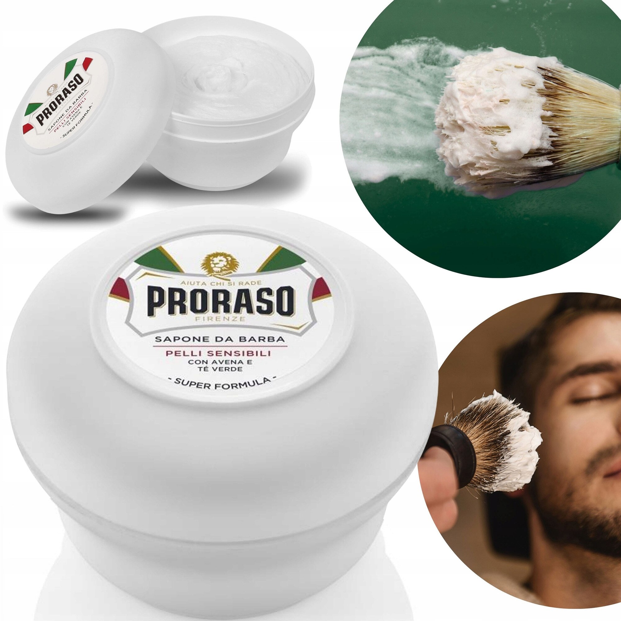 Sapun Crema de Ras Proraso Piele Sensibila, 150 ml, Extract de Ovaz si ...