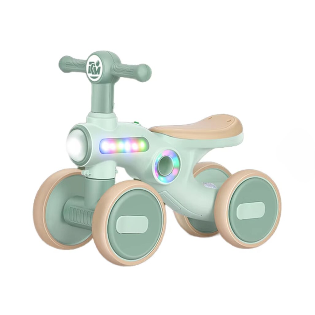 Bicicleta de echilibru, GHEMOTOC®, fara pedale, cu 4 roti, cadru ...
