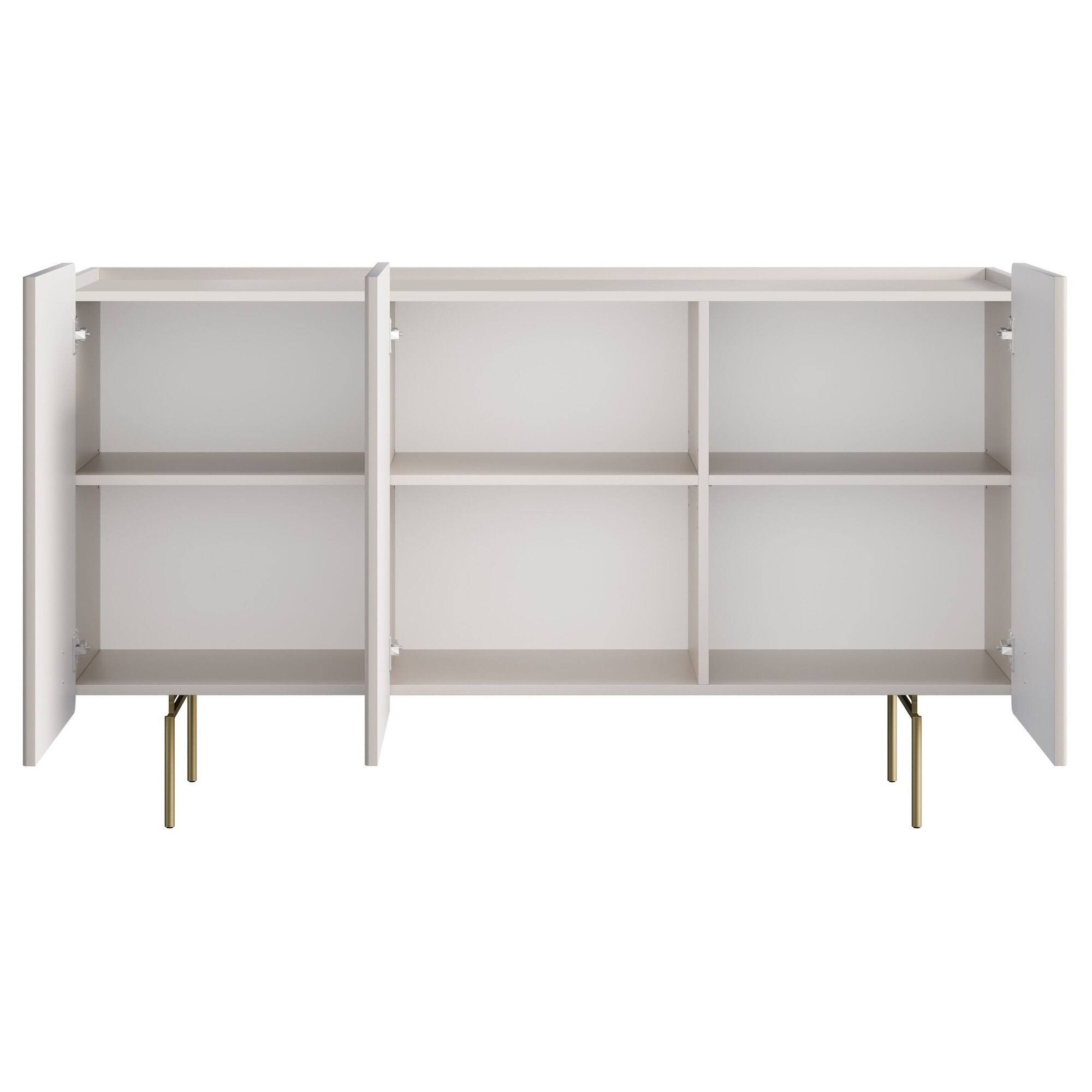 Comoda casmir picioare aurii Malmi 150 cm Fronturi din MDF riflat - eMAG.ro