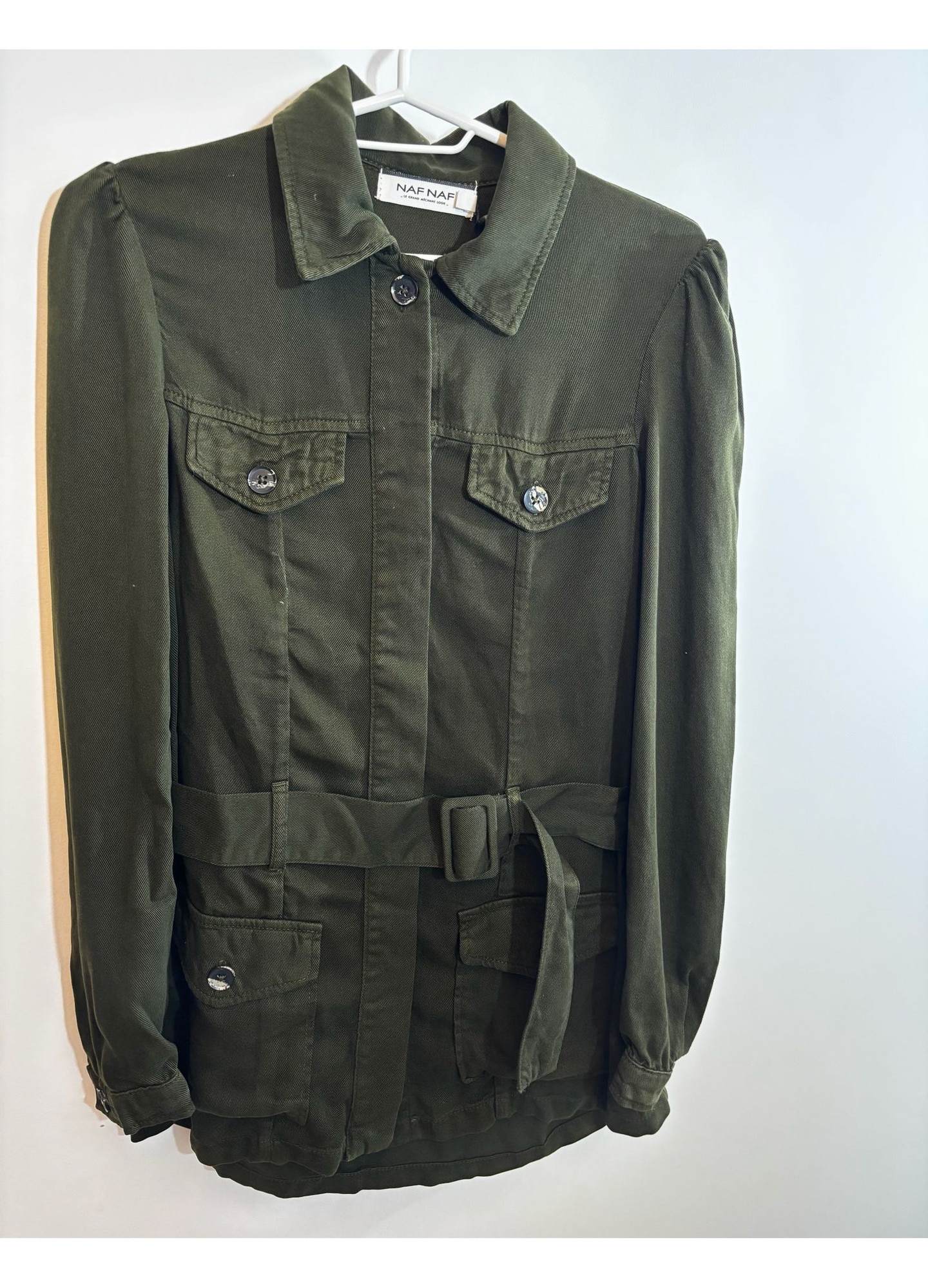Jacheta/ Sacou NAF NAF, Verde Kaki, 34/XS - eMAG.ro