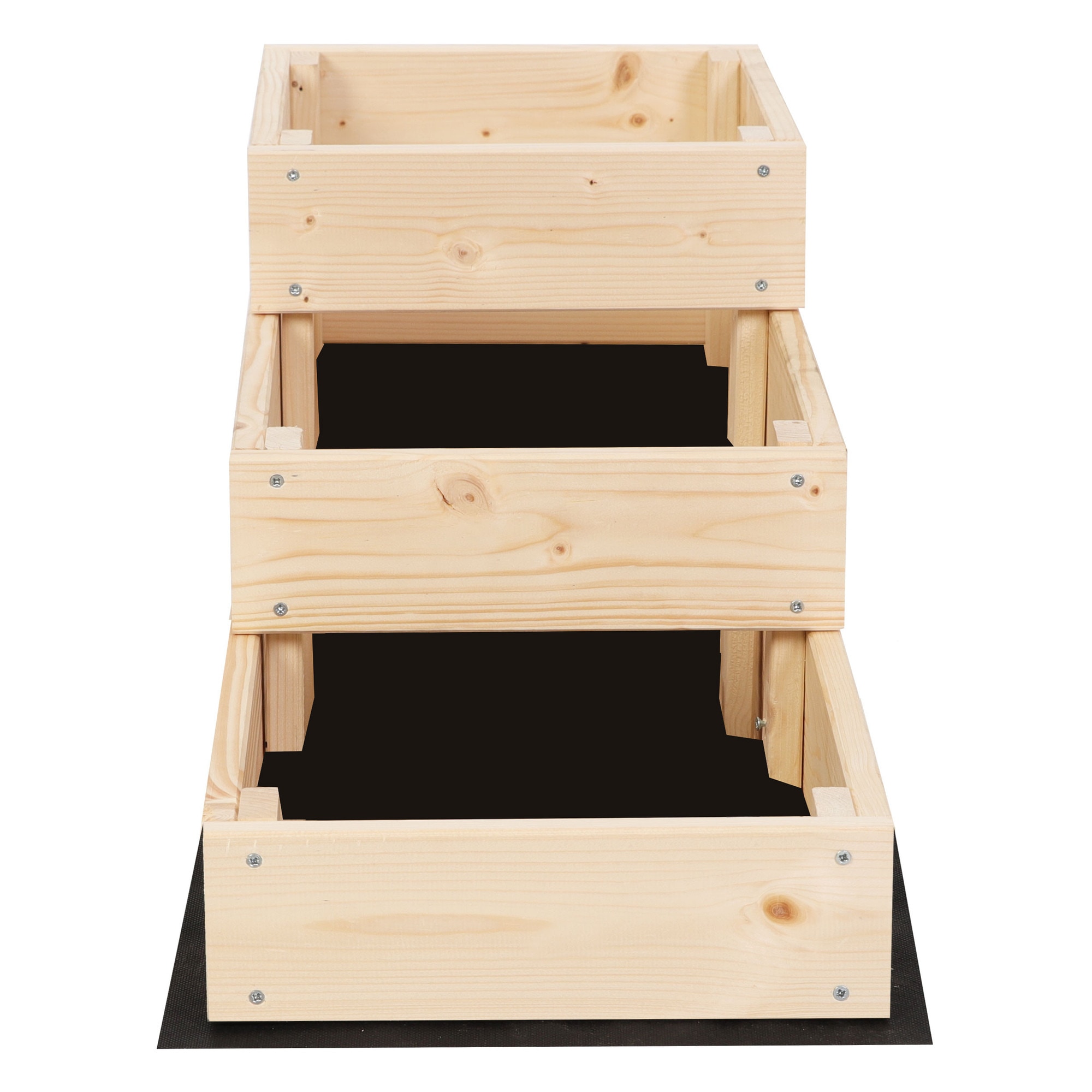 Strat inaltat pentru gradina, MODO24, lemn, 27x30x90cm, set cu ...