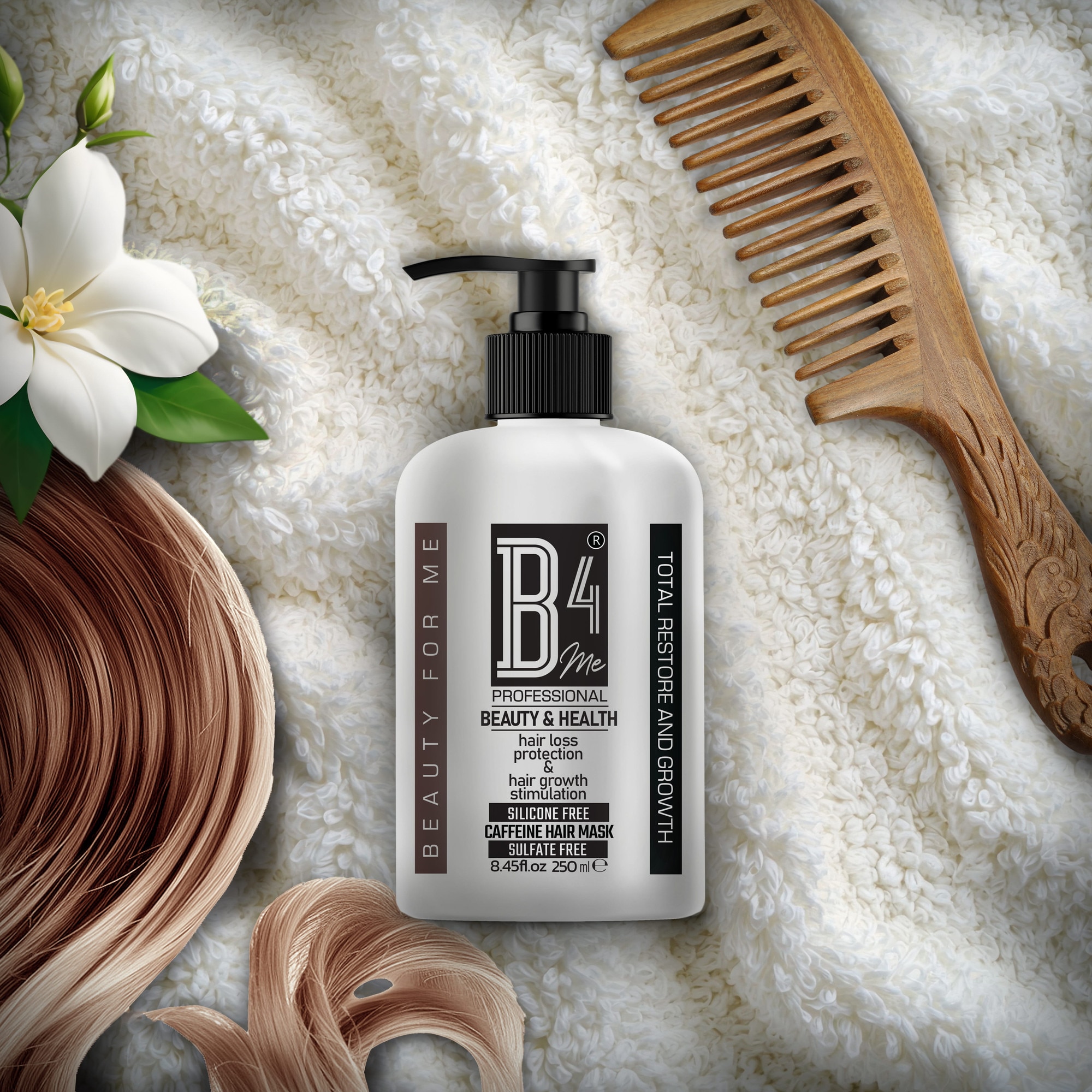 Masca de păr fără silicon B4me Silicone Free Caffeine Hair Mask Total ...