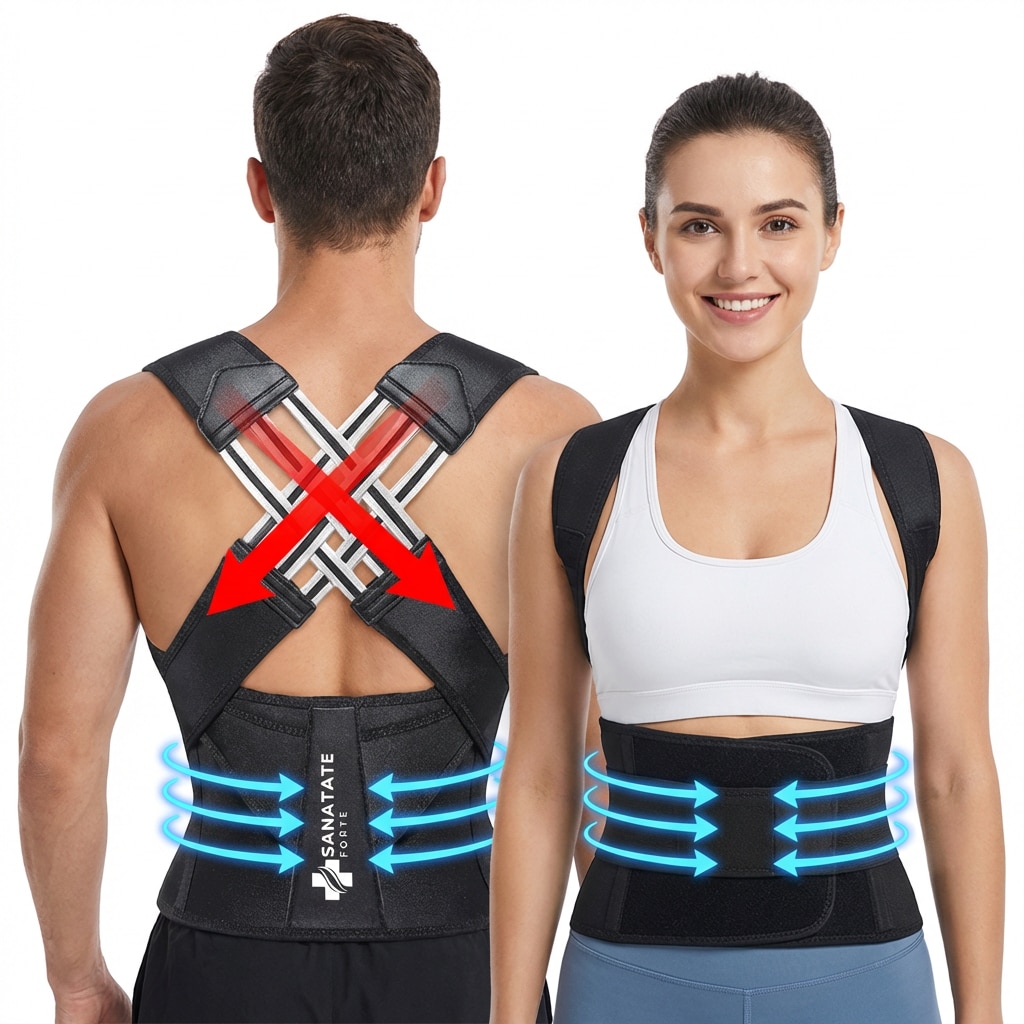 Corector Postura Ortopedic XL Sanatate Forte®, Ajustabil Unisex pentru ...