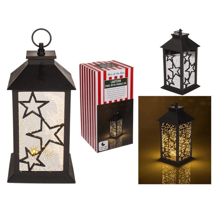 Felinar decorativ LED, OOTB, metal si plastic, 14x14x30cm - eMAG.ro