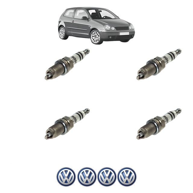 Set 4 Bujii Scanteie Volkswagen POLO IV (9N_, 9A_) 1.2 12V 64 CP din ...