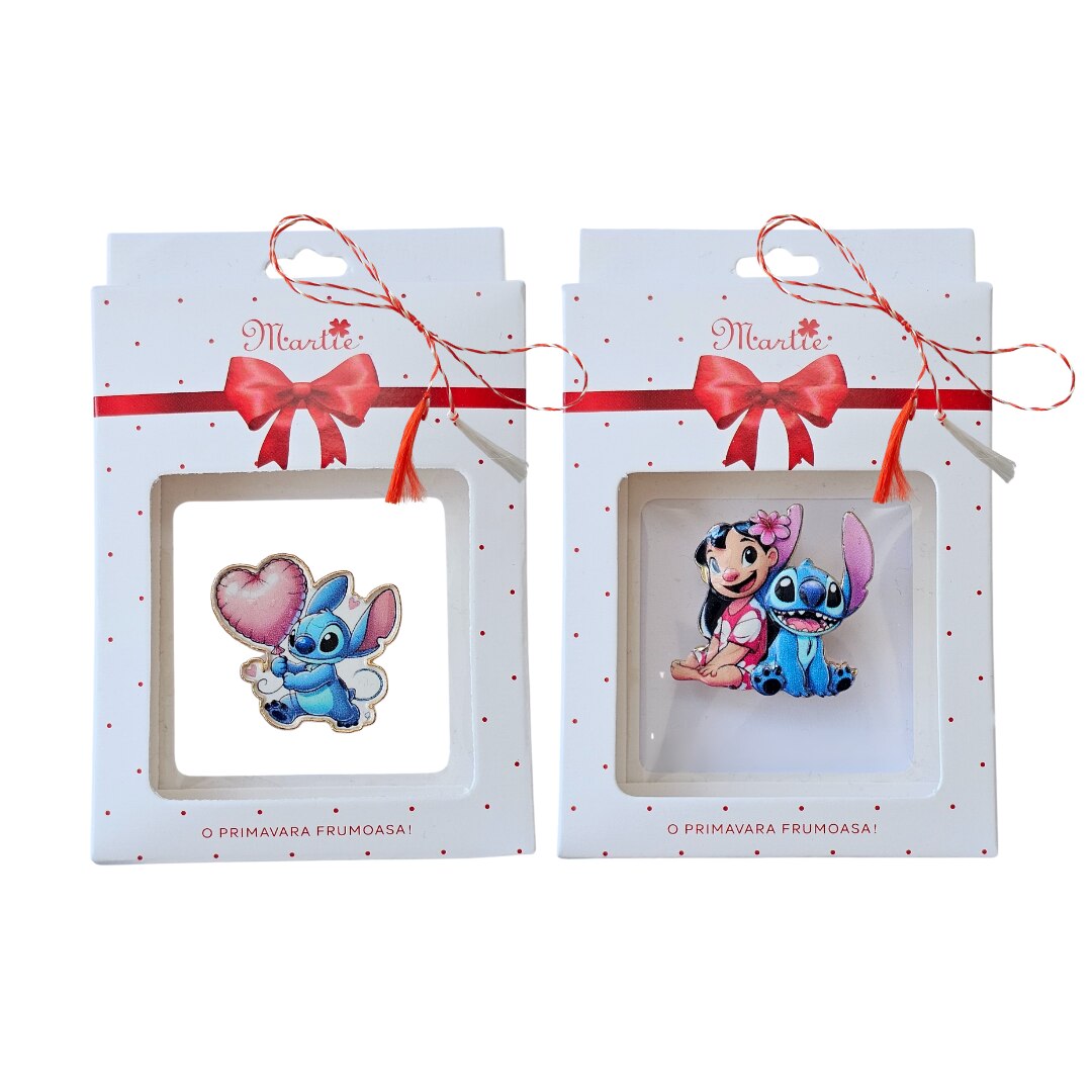 Set 2 brose martisor Lilo si Stitch - eMAG.ro