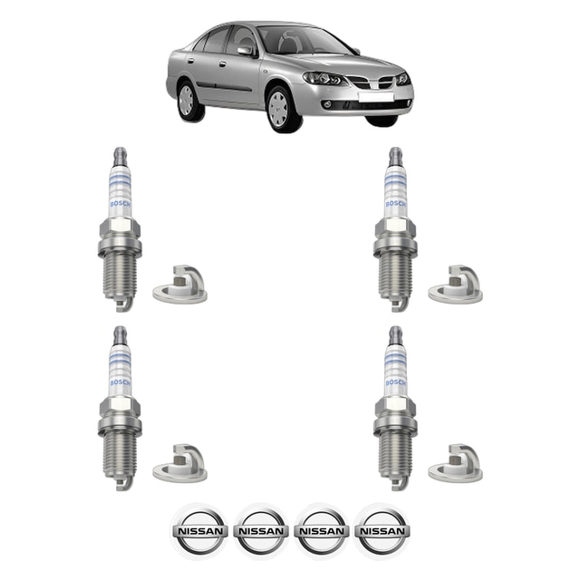 Set 4 Bujii Scanteie NISSAN ALMERA II (N16) 1.5 90 CP din 2000 - 2006 ...