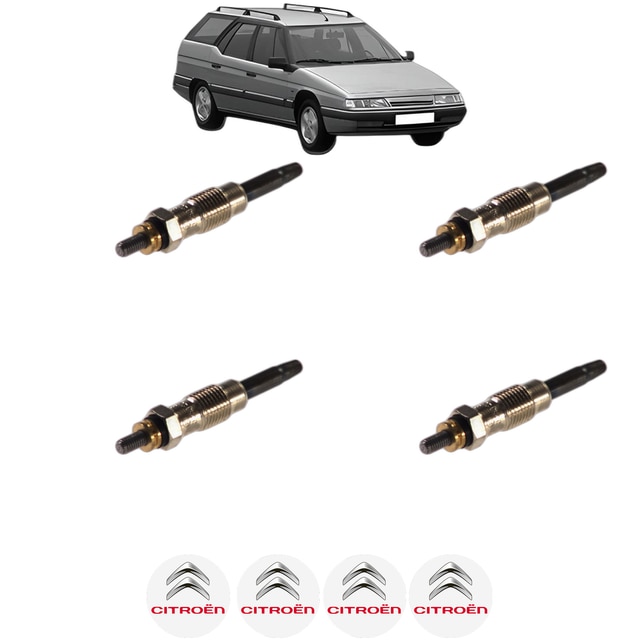 Set 4 Bujii Incandescente CITROEN XM Break (Y3) 2.1 D 12V CP 82 din ...