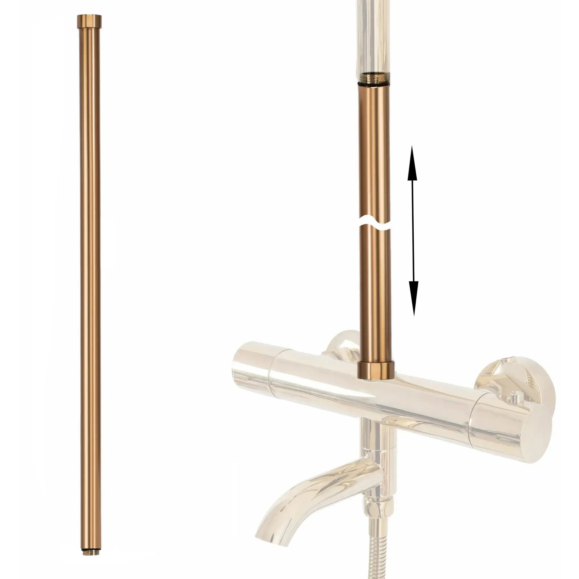 Extensie Set Dus REA 60 cm Cupru Periat - eMAG.ro