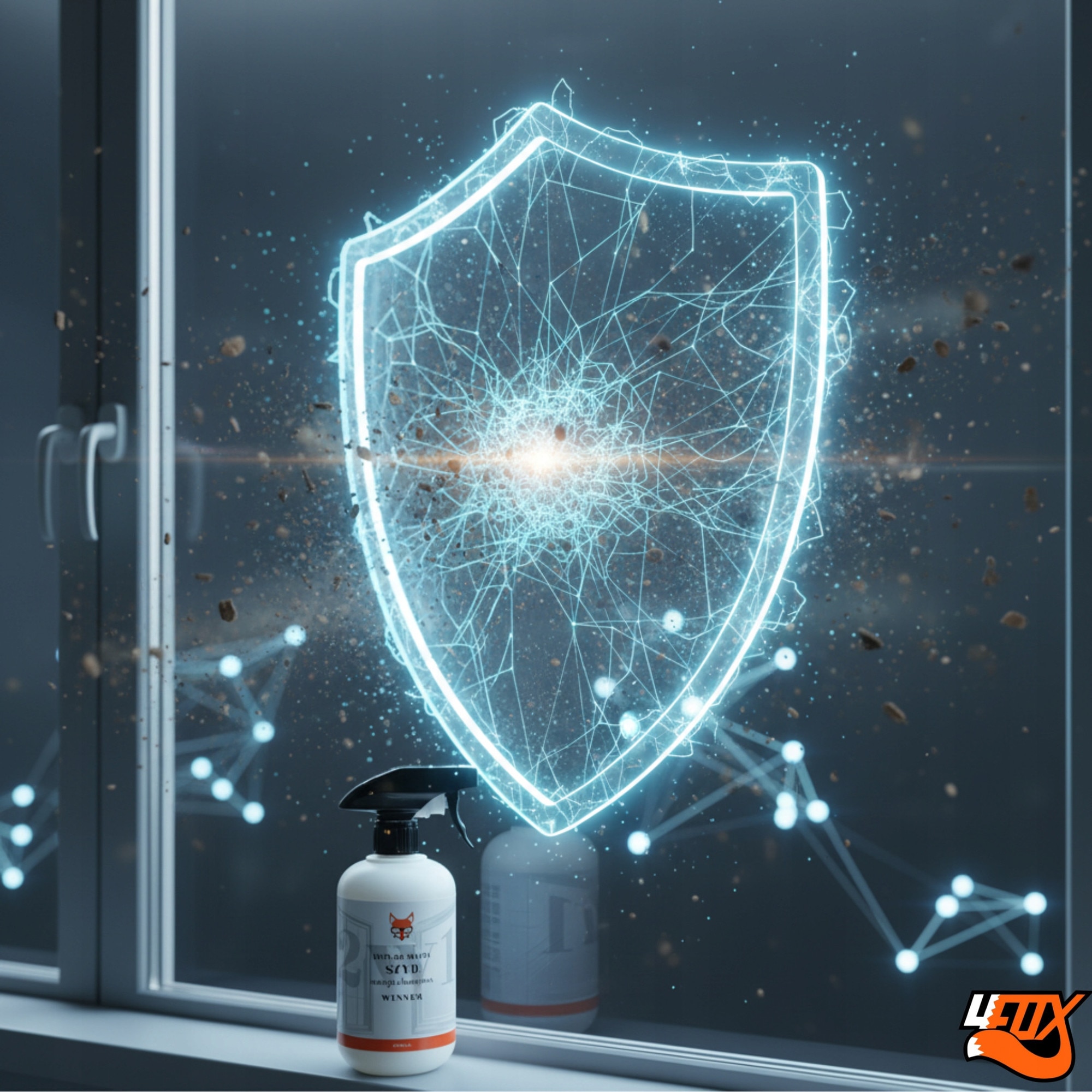 4FOX Solutie pentru geamuri si oglinzi 2in1 cu protectie hidrofoba si ...