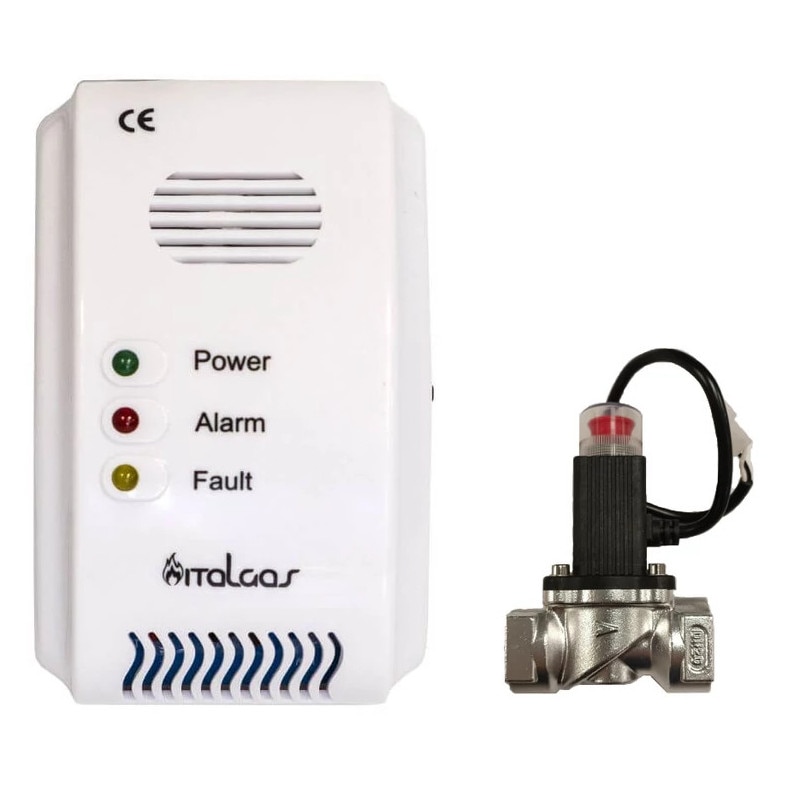 Detector de gaz Italgas GSX-M cu electrovalva 3/4", detector scurgeri ...