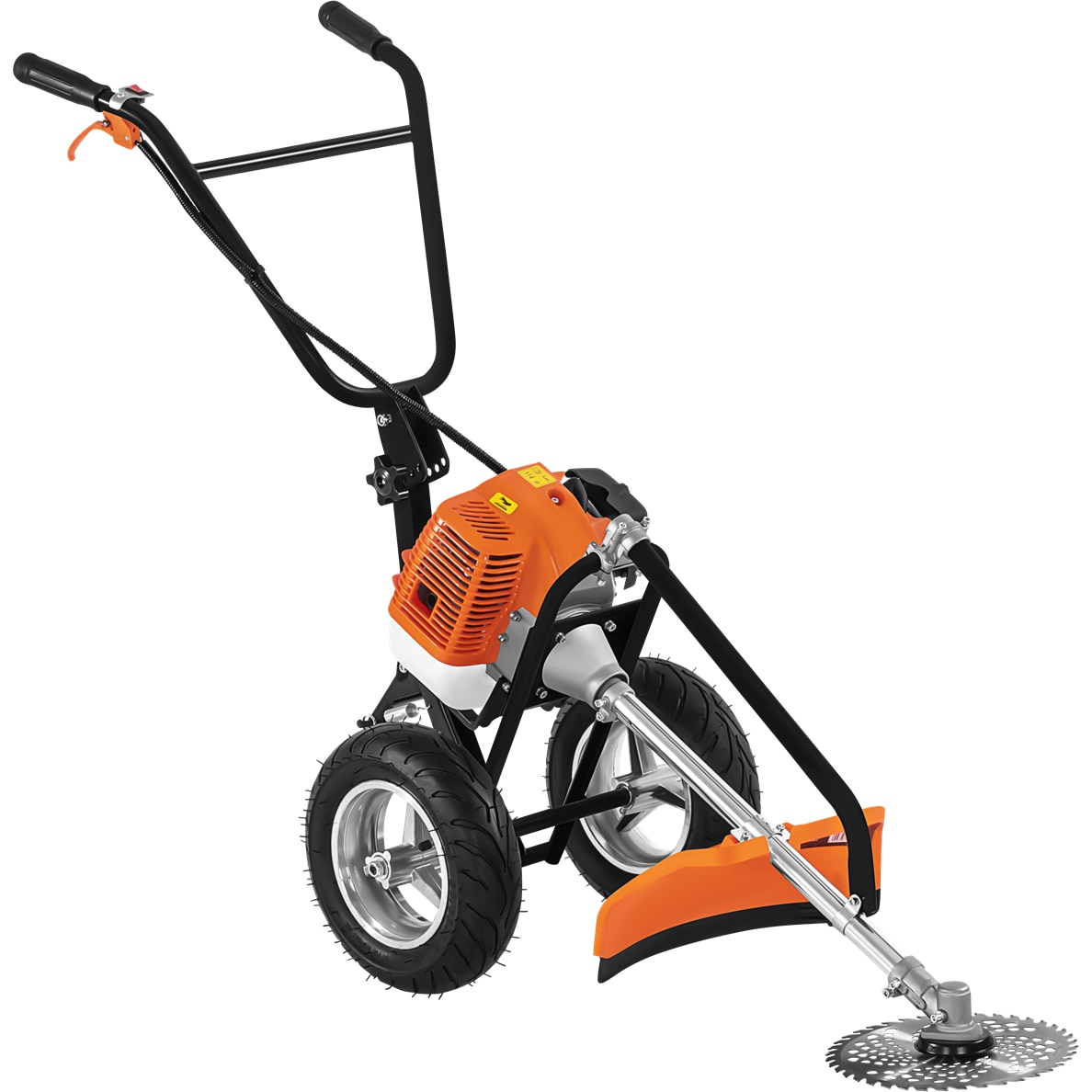 Motocoasa pe roti KRAFT&DELE KD5188, 5, 2 CP, cap cu fir si disc vidia ...