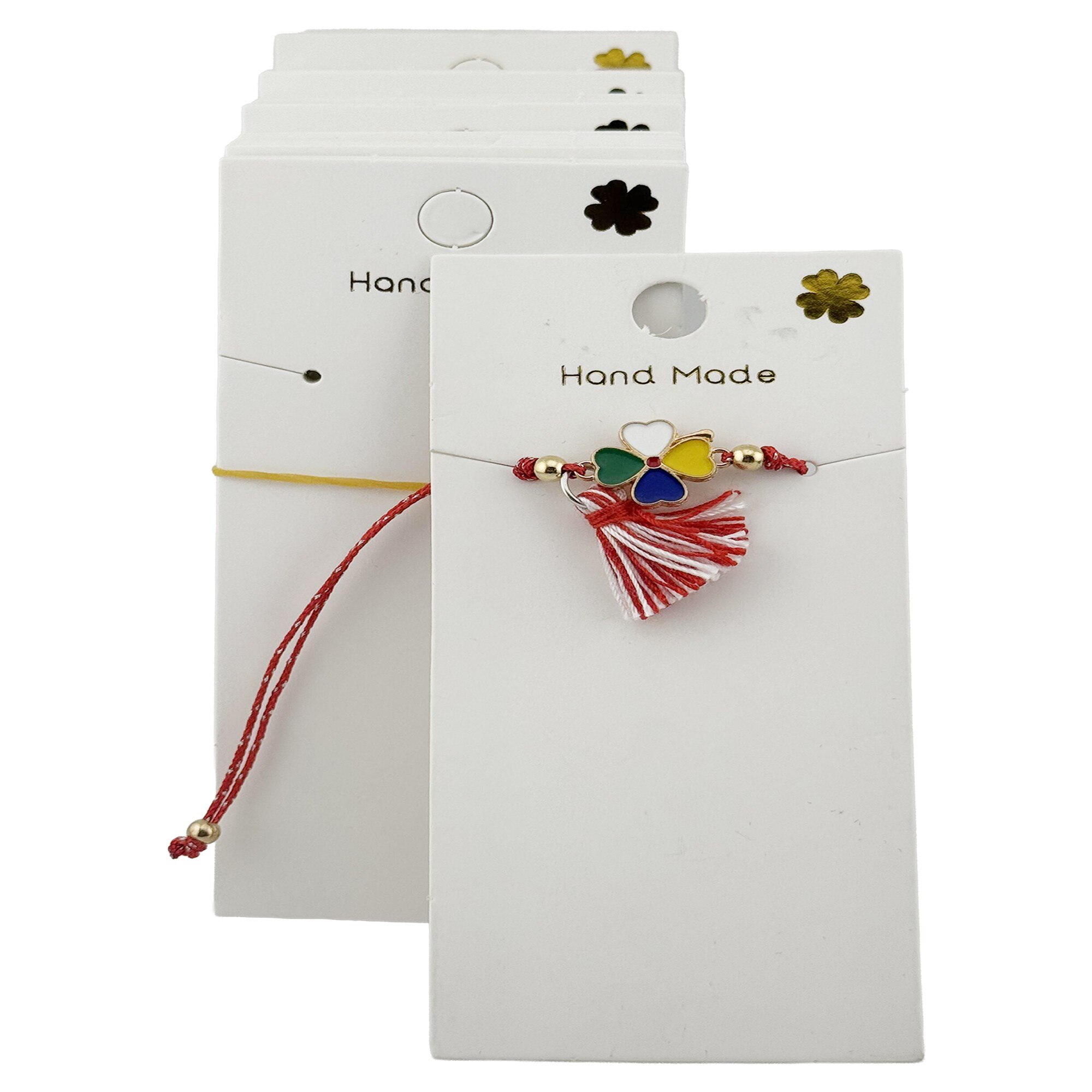 Set 100 Ambalaje de Carton pentru Martisoare, Flippy, Alb, 12x5cm ...
