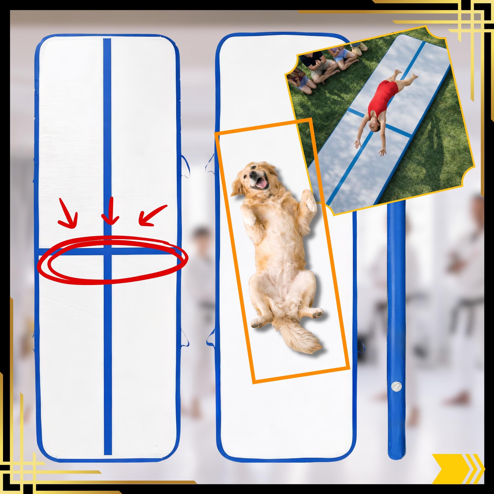 Saltea Gonflabila Gimnastica, Airtrack 5m pentru Acrobatii GALAXIA® 500 ...