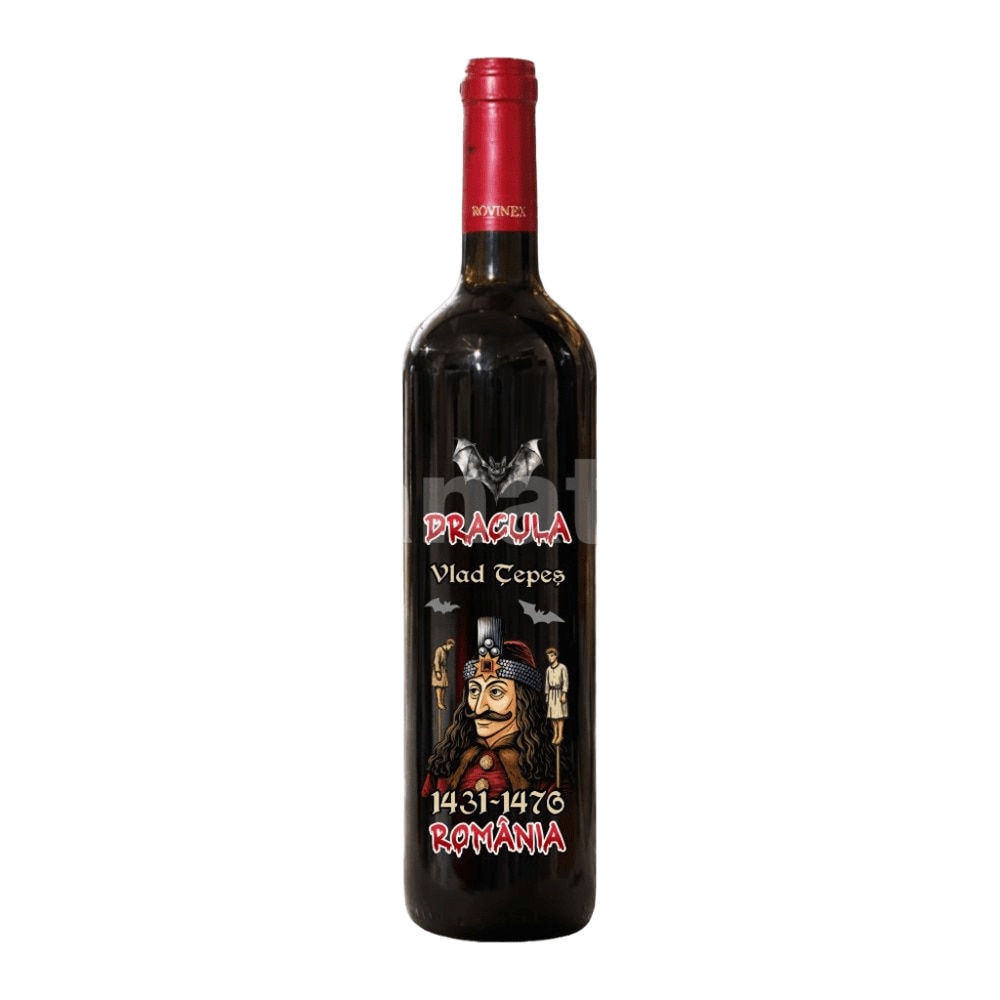 Sticla de vin rosu 750 ml, personalizat "Romania" - eMAG.ro