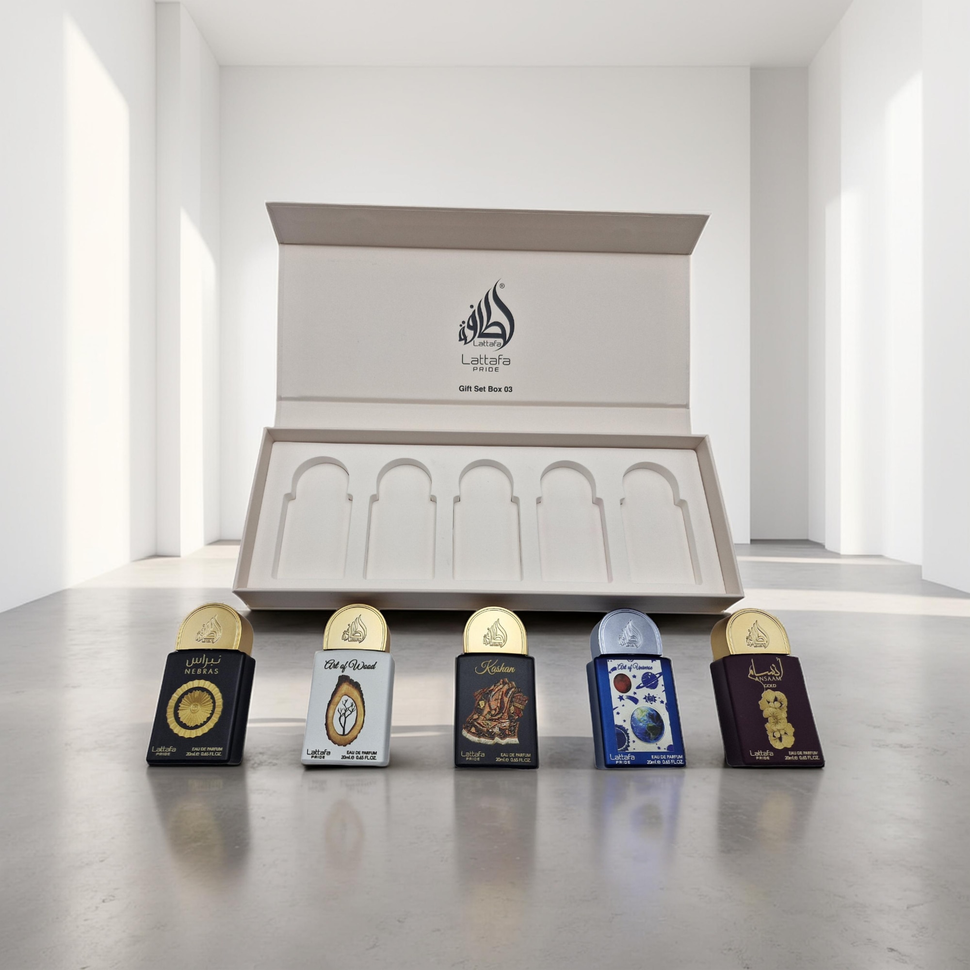 Set cadou Lattafa Pride Nr.3, 5 parfumuri unisex, oriental, 5 x 20ml ...