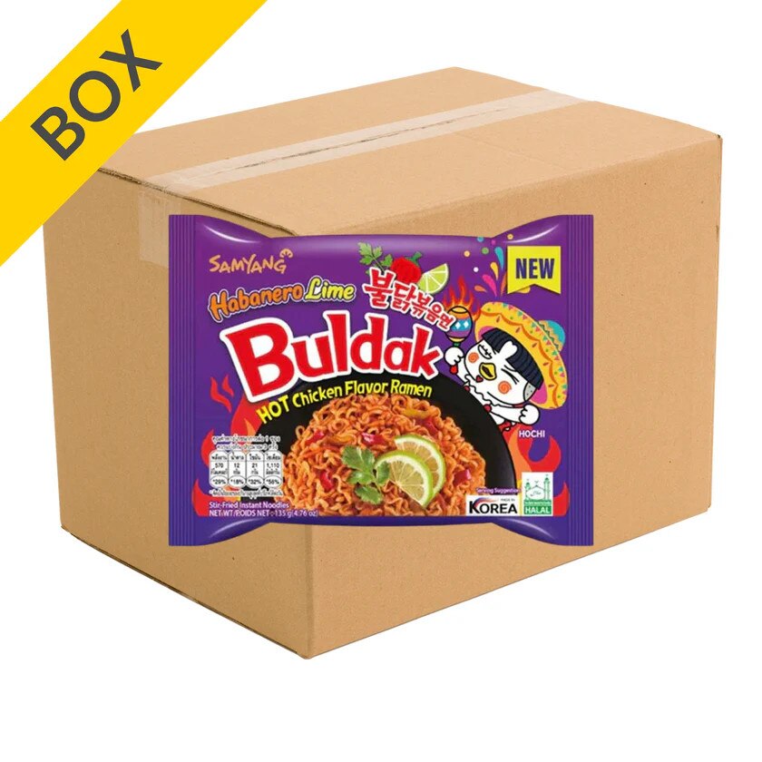 Taitei instant Ramen Buldak cu pui Habanero si lime, (40*135g), Sam ...