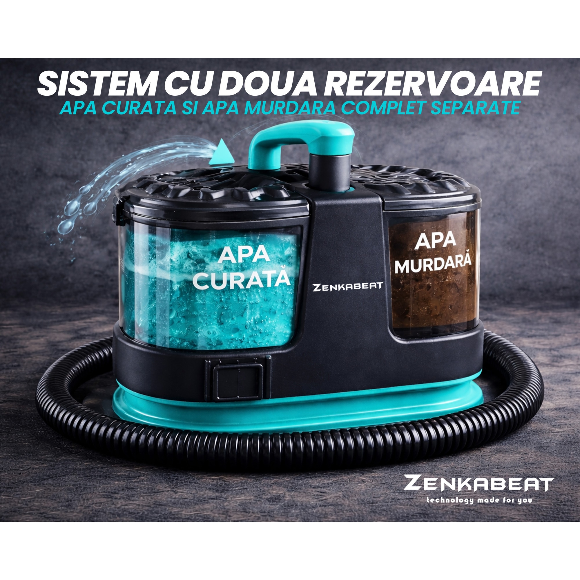 Aspirator Cu Spalare Zenkabeat SP200, Putere 500W, 4 Capete, Aspirator ...